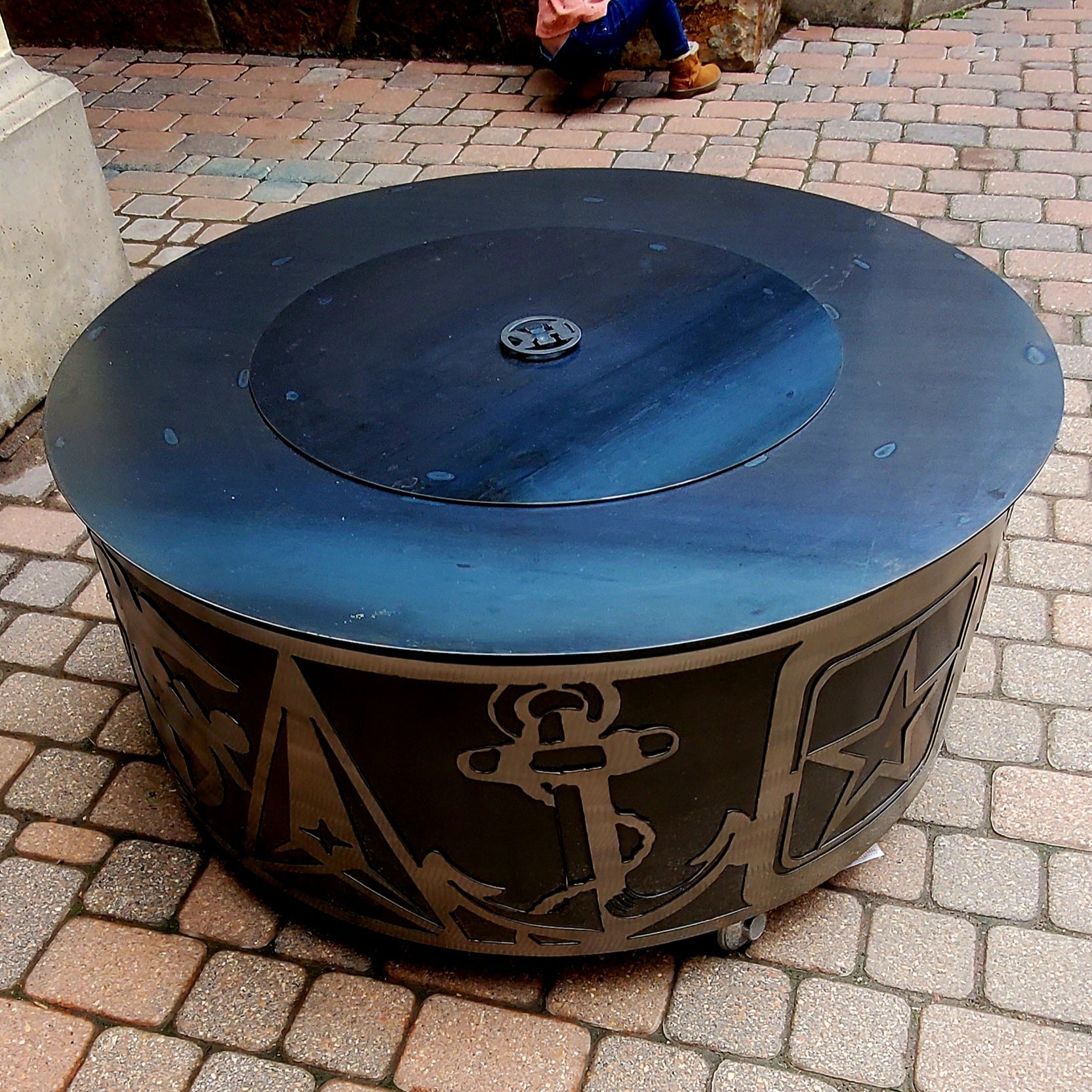 36in Military Tribute Fire pit ( Mill Scale & Stainless Steel ...