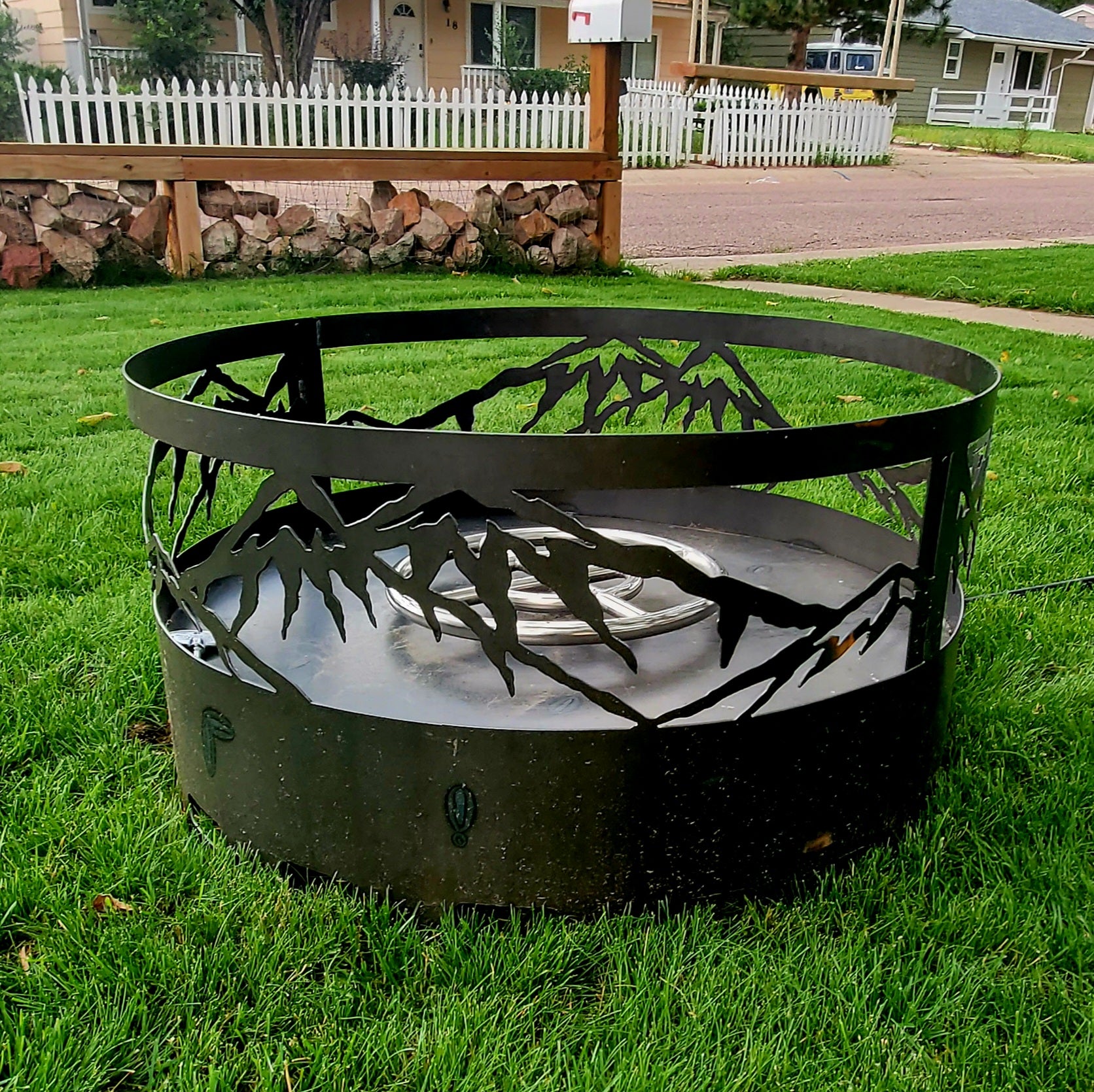 27in Mountain Scene Fire pit ( Hot rolled & Oiled Steel ) – Colorado ...